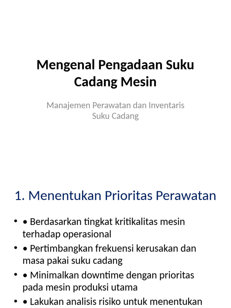 Out Pengadaan Suku Cadang | PDF