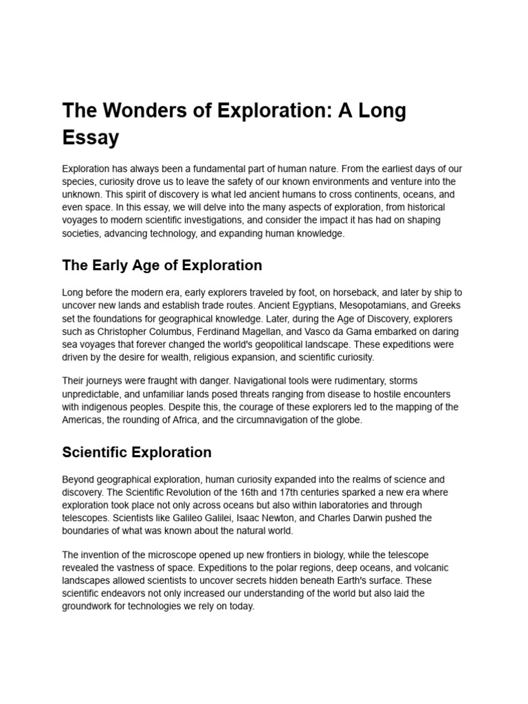 The Impact of Human Exploration | PDF | Space Exploration | Age Of ...