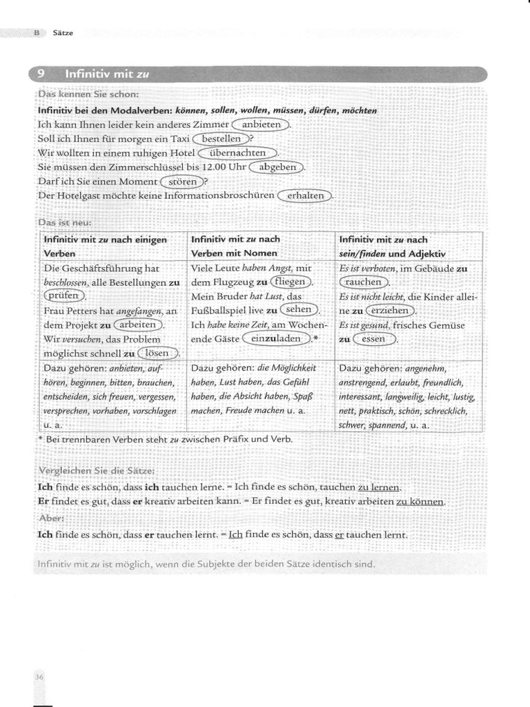 Infinitiv Mit Zu | PDF