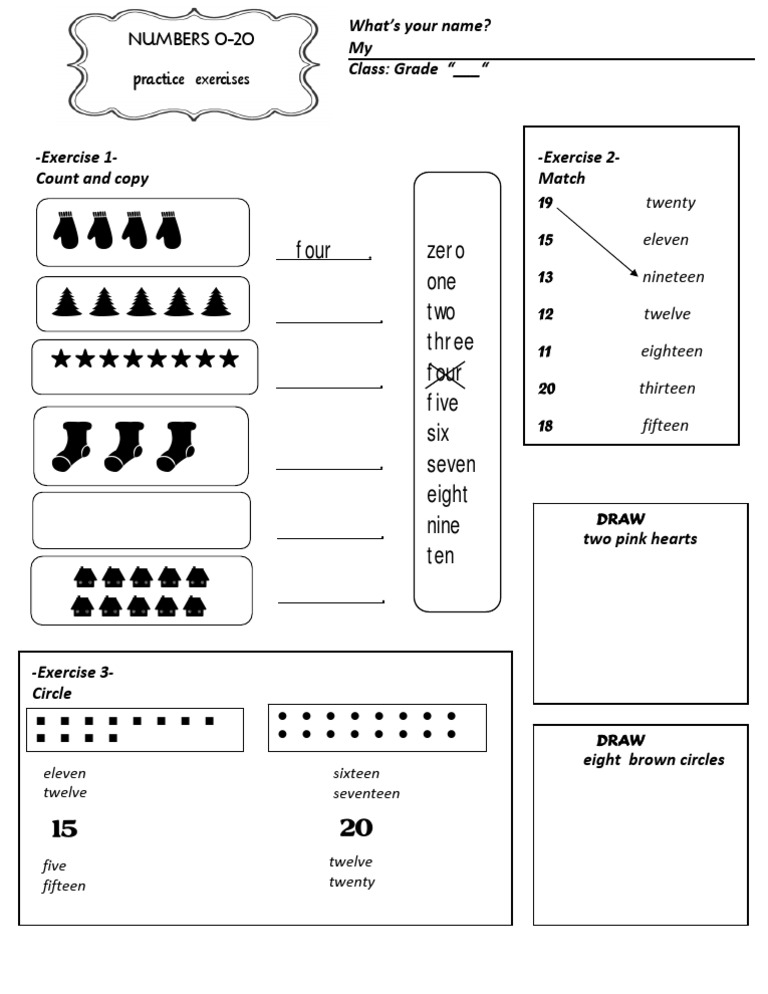 Numbers 020 Practice Exercises