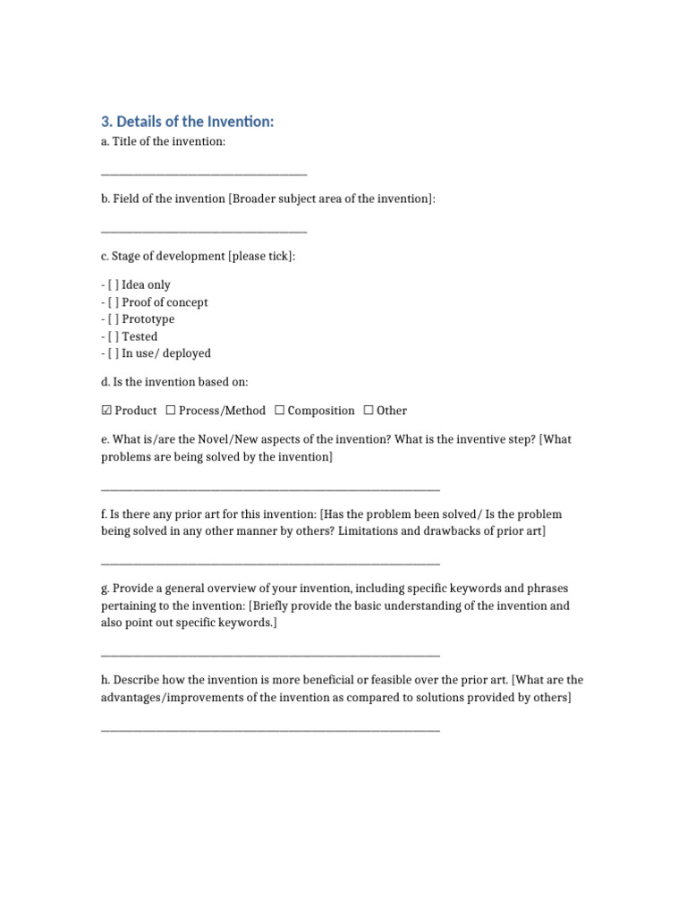 Detailed Invention Description Guide | PDF