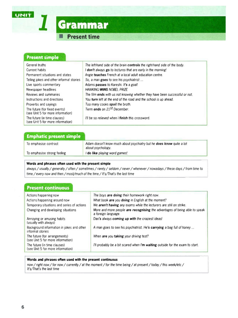 Present Tenses | PDF