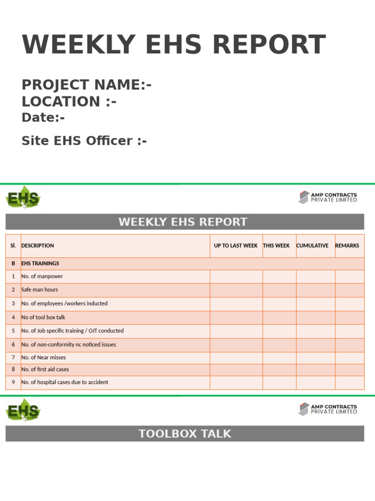 Weekly Report Format | PDF