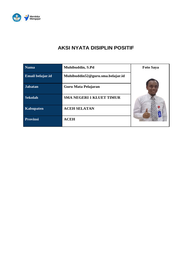 Disiplin Positif di Kelas XI-IPA | PDF