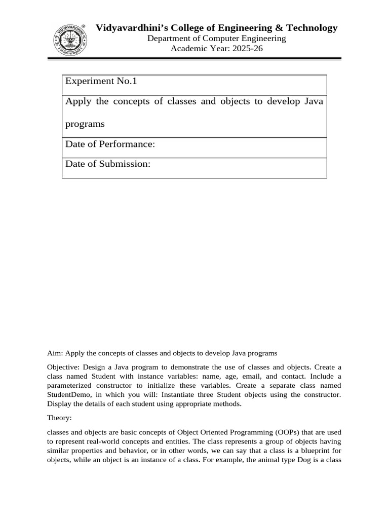 Experiment 1 | PDF