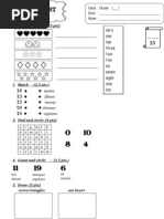 Numbers 0-20 Practice Exercises | PDF