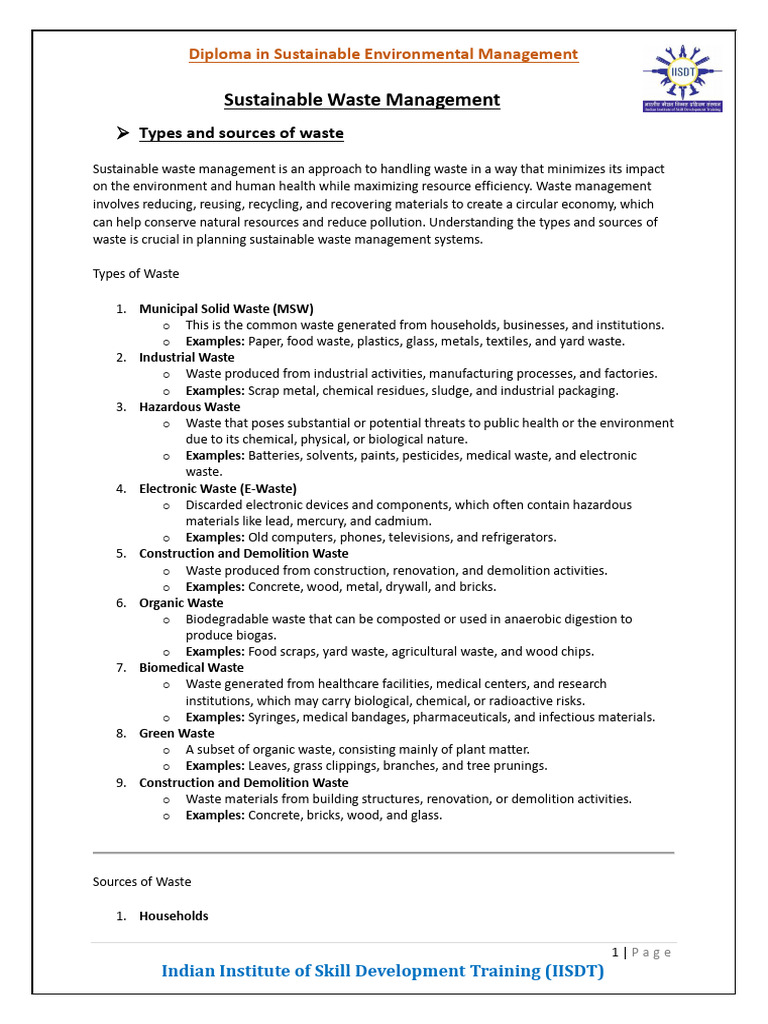 Sustainable Waste Management Strategies | PDF | Waste Management | Waste