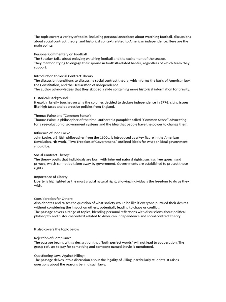 The Topic Covers A Variety of Topics | PDF | United States Congress ...