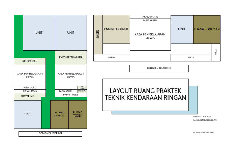Layout Ruang Praktik Teknik Kendaraan | PDF