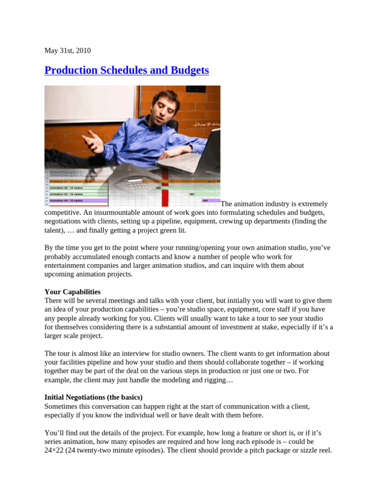 Animation Studio Working Environment | PDF | Animation | Linked In