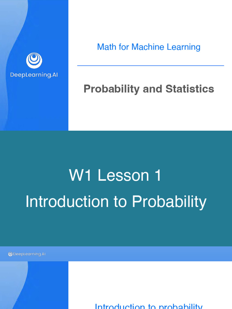 Probability and Statistics: Math For Machine Learning | PDF | Quantity | Mathematics