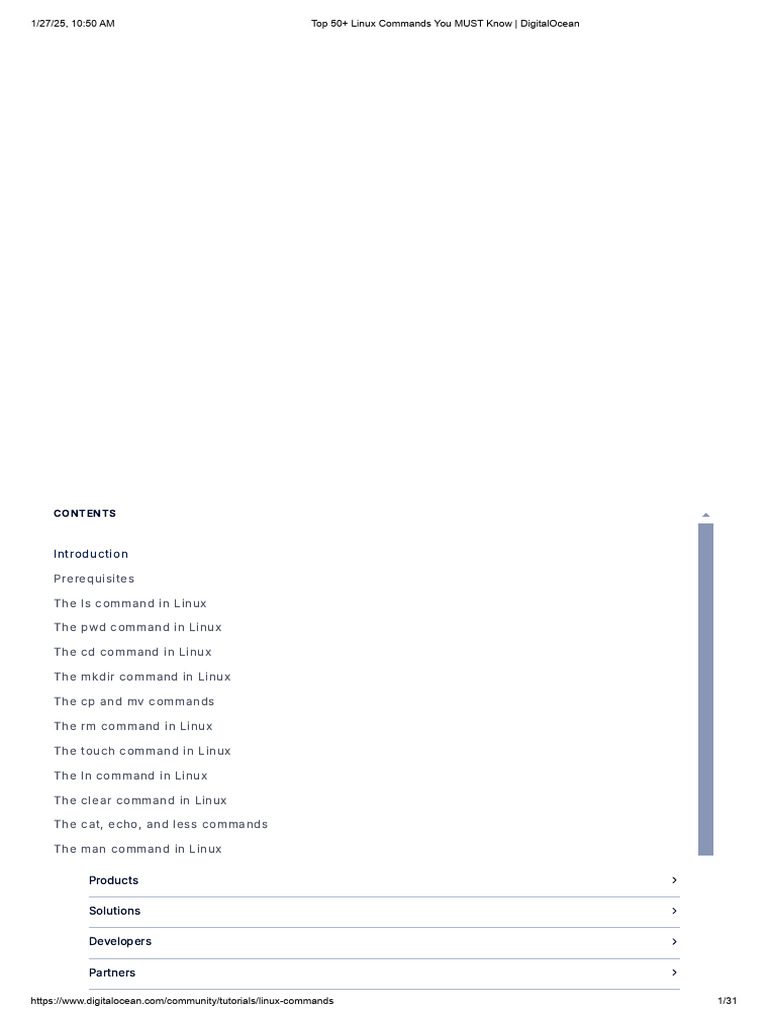 Top 50+ Linux Commands You MUST Know | PDF | Secure Shell | Computer File