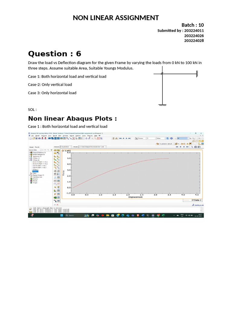 Group 10 - NLA Abaqus Assignment | PDF