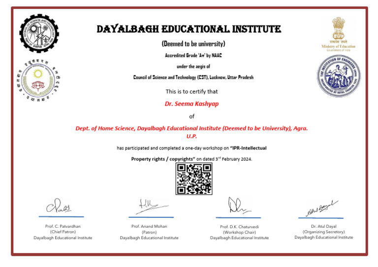 SK IPR Certificate Academician-14 | PDF