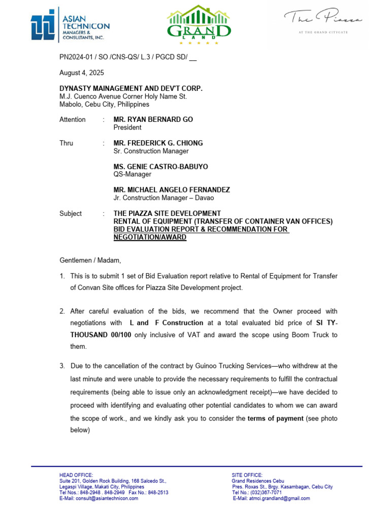 RECO LETTER - Transfer of Convan | PDF