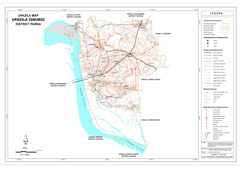 Upazila LGED Map-Ishwardi | PDF