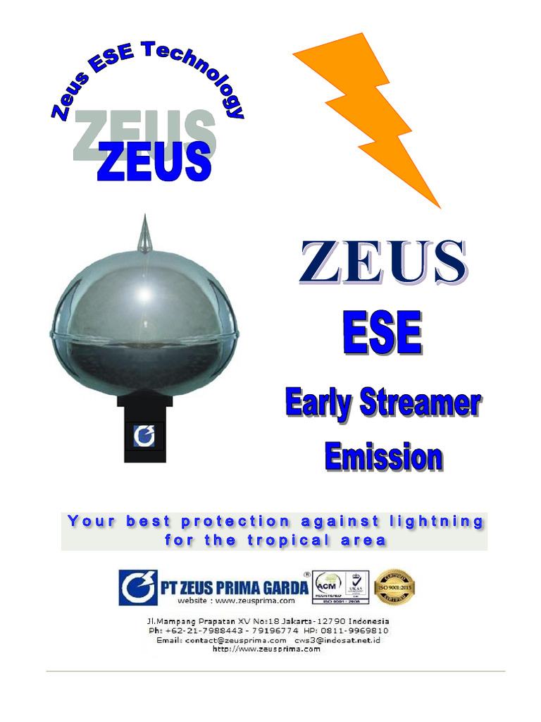 ZEUS ESE Lightning Protection System | PDF | Lightning | Electricity