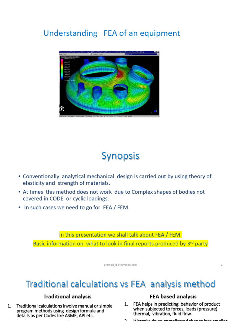 Understanding FEA For A Process Equipment | PDF | Finite Element Method | Strength Of Materials