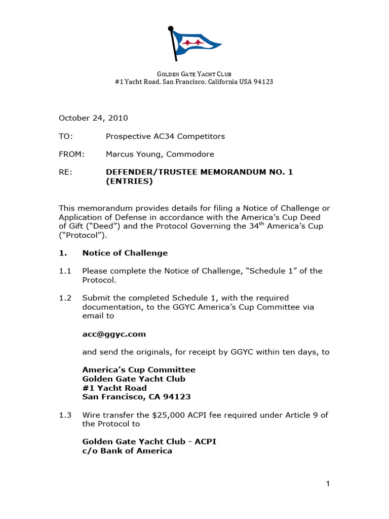 101024 GGYC Trustee Memo 1 | PDF