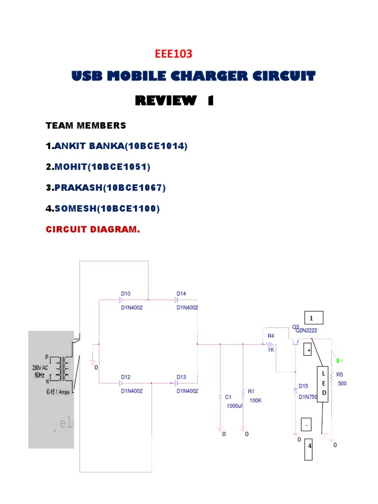 USB Mobile Charger Circuit Design | PDF