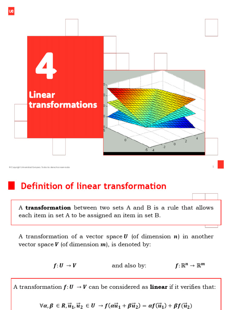 4 Linear Transformation JDD | PDF | Linear Map | Basis (Linear Algebra)