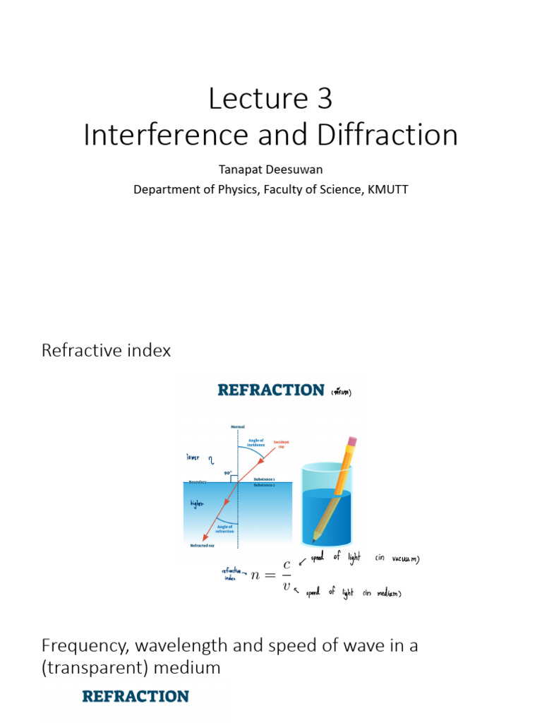 2_Interference and Diffraction | PDF | Wavelength | Diffraction