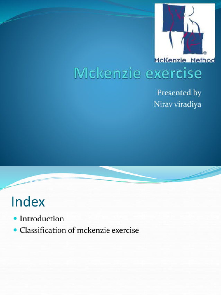 Mckenzie Technique | PDF