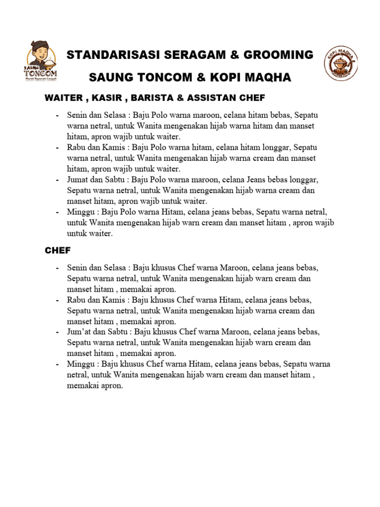 Standarisasi Seragam 1 | PDF
