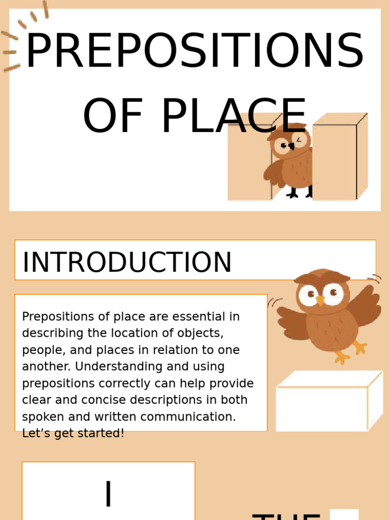 Prepositions of Place Presentation in Orange and Beige Illustrative ...