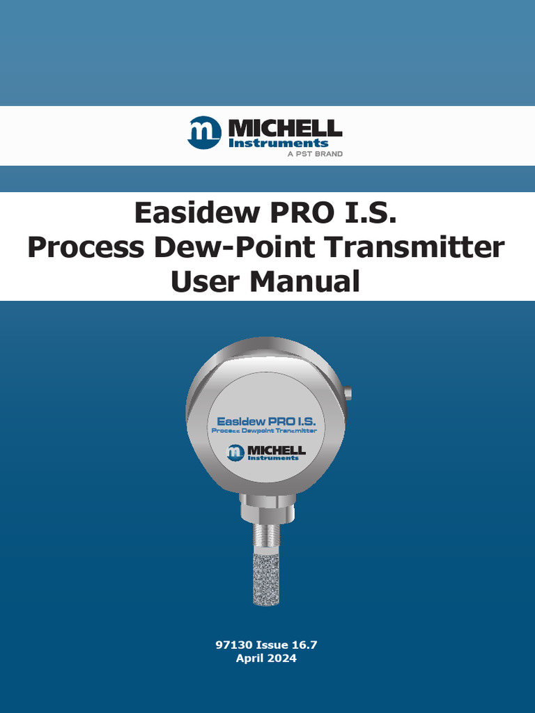 Easidew PRO I.S. User Manual | PDF | Adsorption | Applied And ...