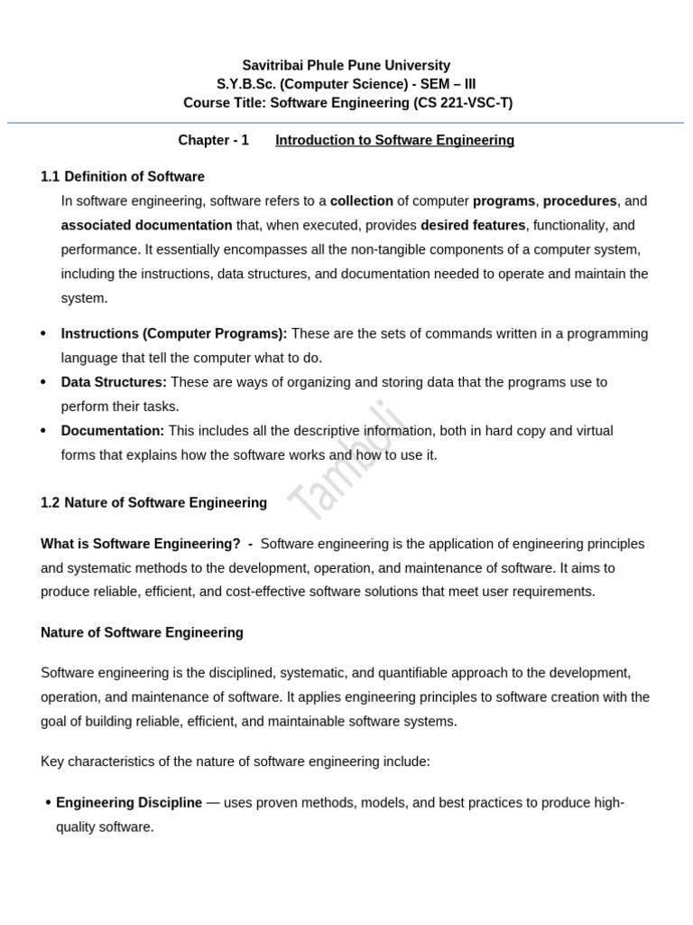 Sy BCS Software Engineering Unit-1 | PDF | Software Development Process ...