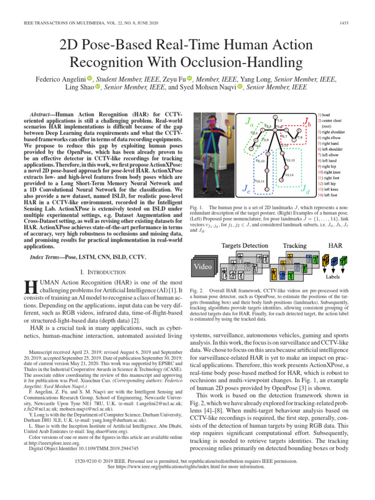 2D Pose-Based Human Action Recognition | PDF | Principal Component ...