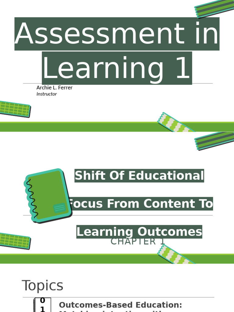 Assessment in Learning - 1 | PDF | Cognition | Learning