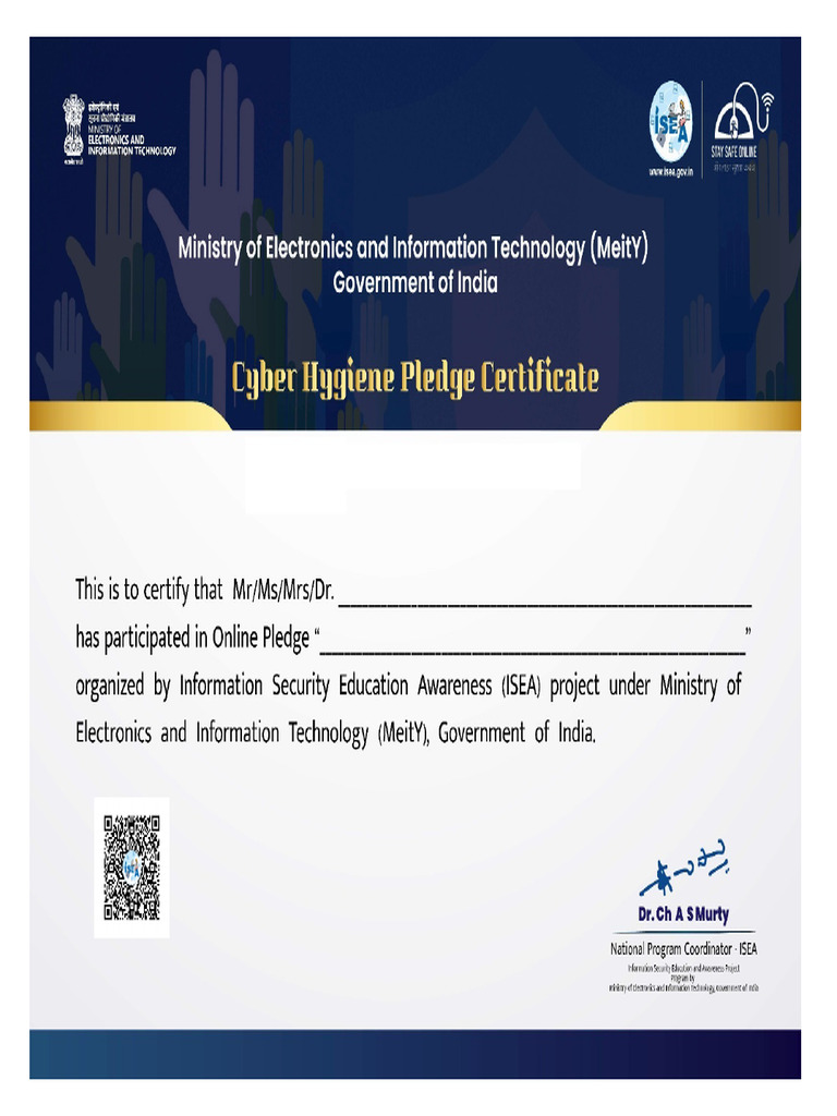 ISEA Digital Certificate | PDF