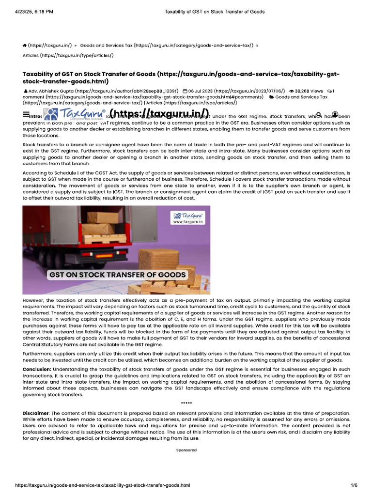 Stock Transfer | PDF