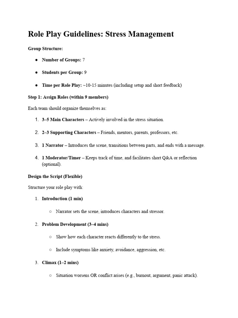 Stress Management Activity 1 | PDF