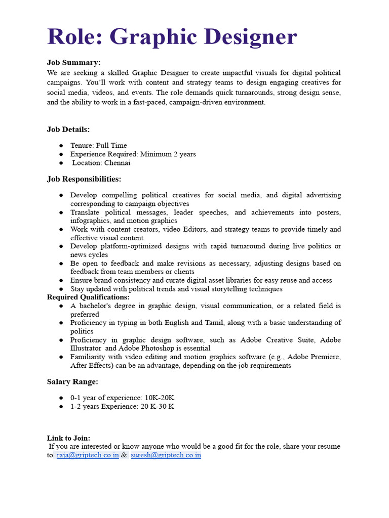 Graphic Designer JD | PDF