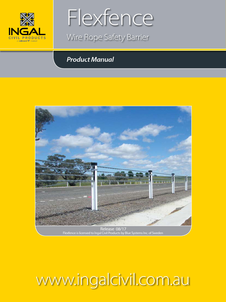 Flexfence Wire Rope Barrier Manual | PDF | Wire | Anchor
