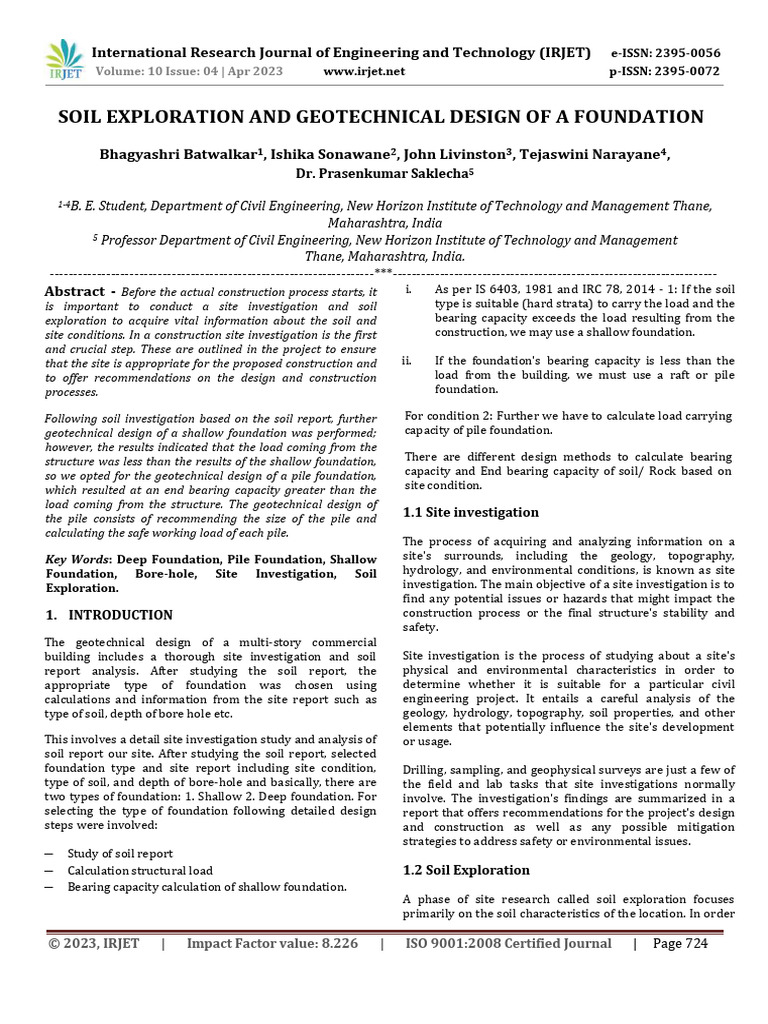 SOIL_EXPLORATION_AND_GEOTECHNICAL_DESIGN (1) | PDF | Foundation ...