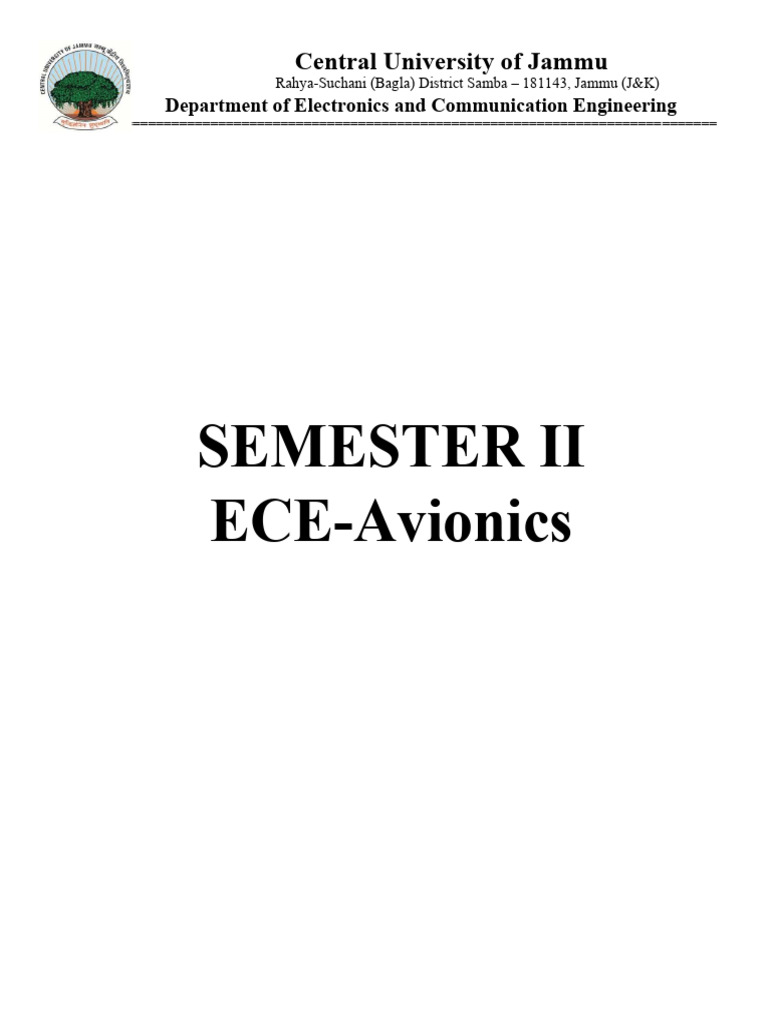 Syllabus Sem II 2023-24 Avionics | PDF | Matlab | Integral