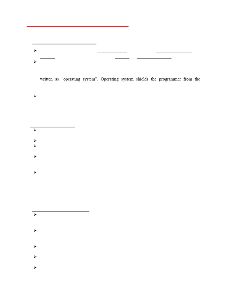 Chapter 1 Introduction To Operating System | PDF | Operating System ...