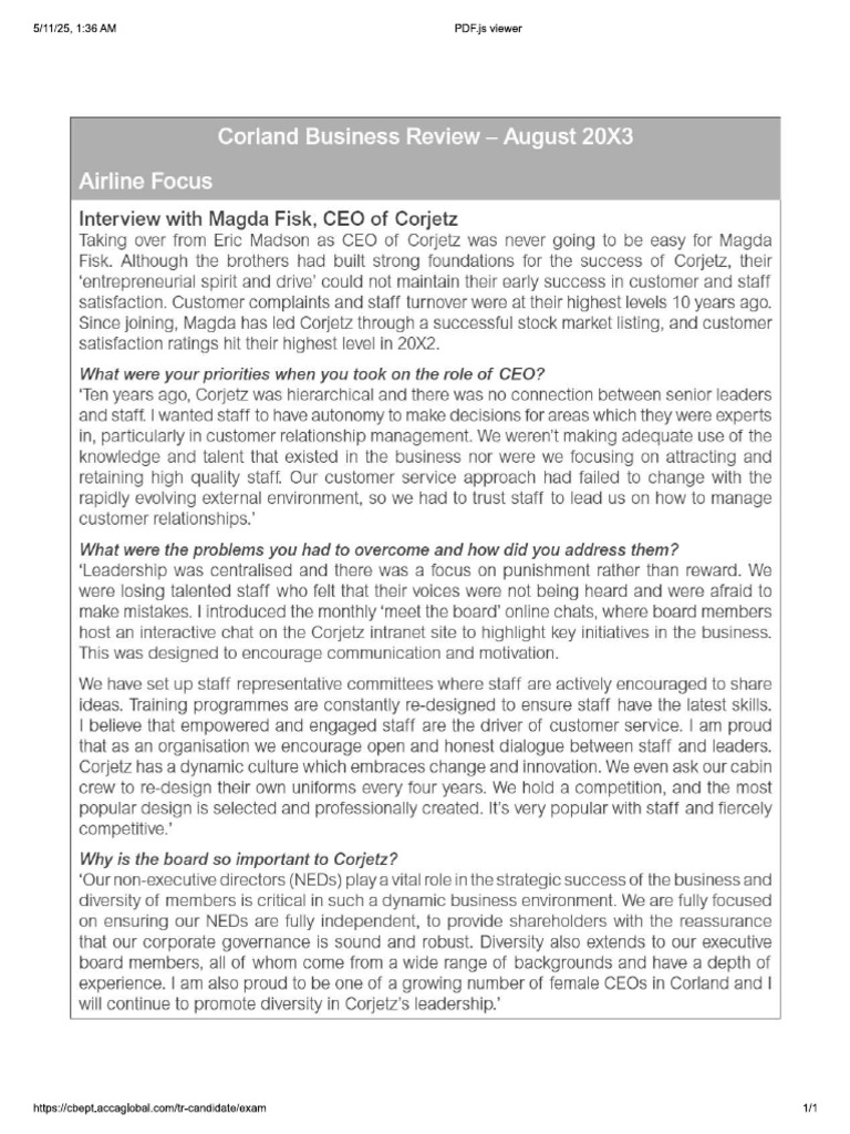 Business Magazine Article | PDF