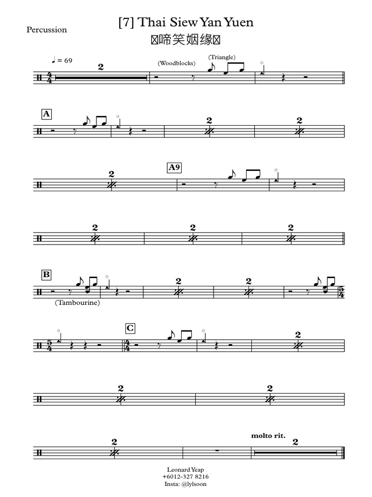 Thai Siew Yan Yuen - Percussion | PDF