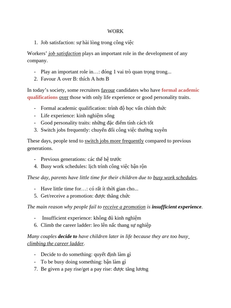 Work | PDF