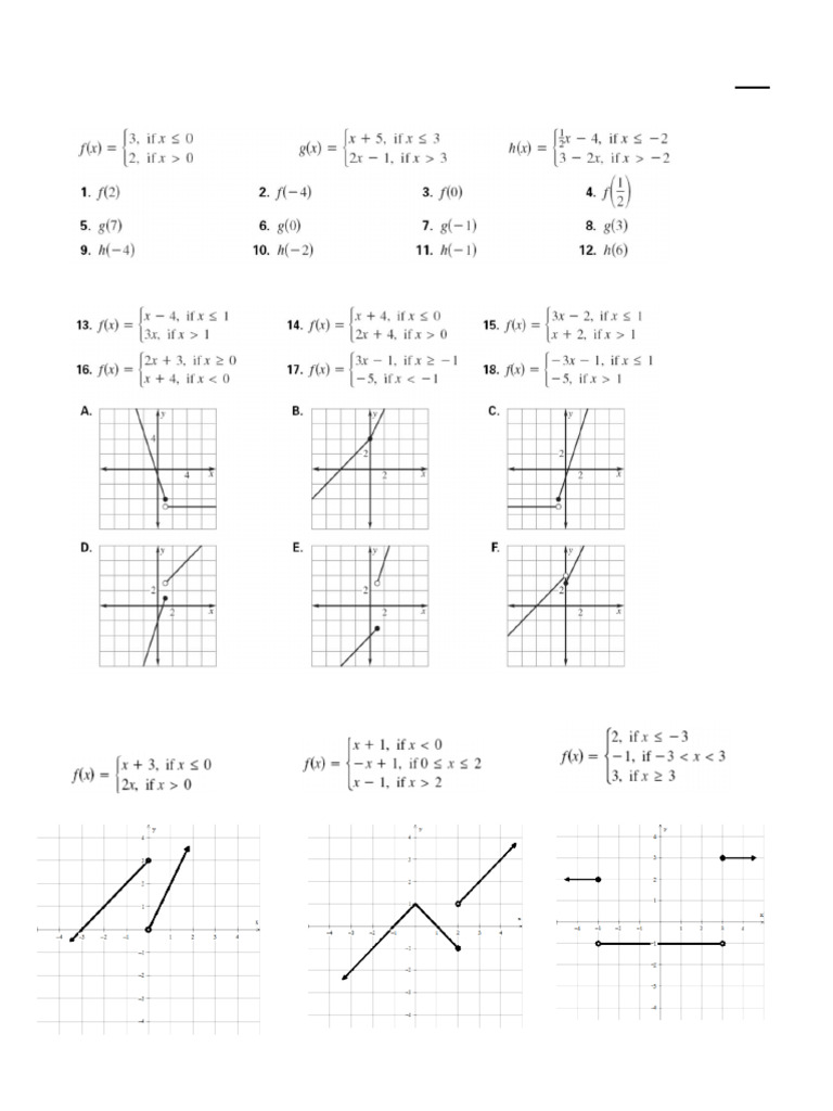 N03 Piecewise Functions | PDF