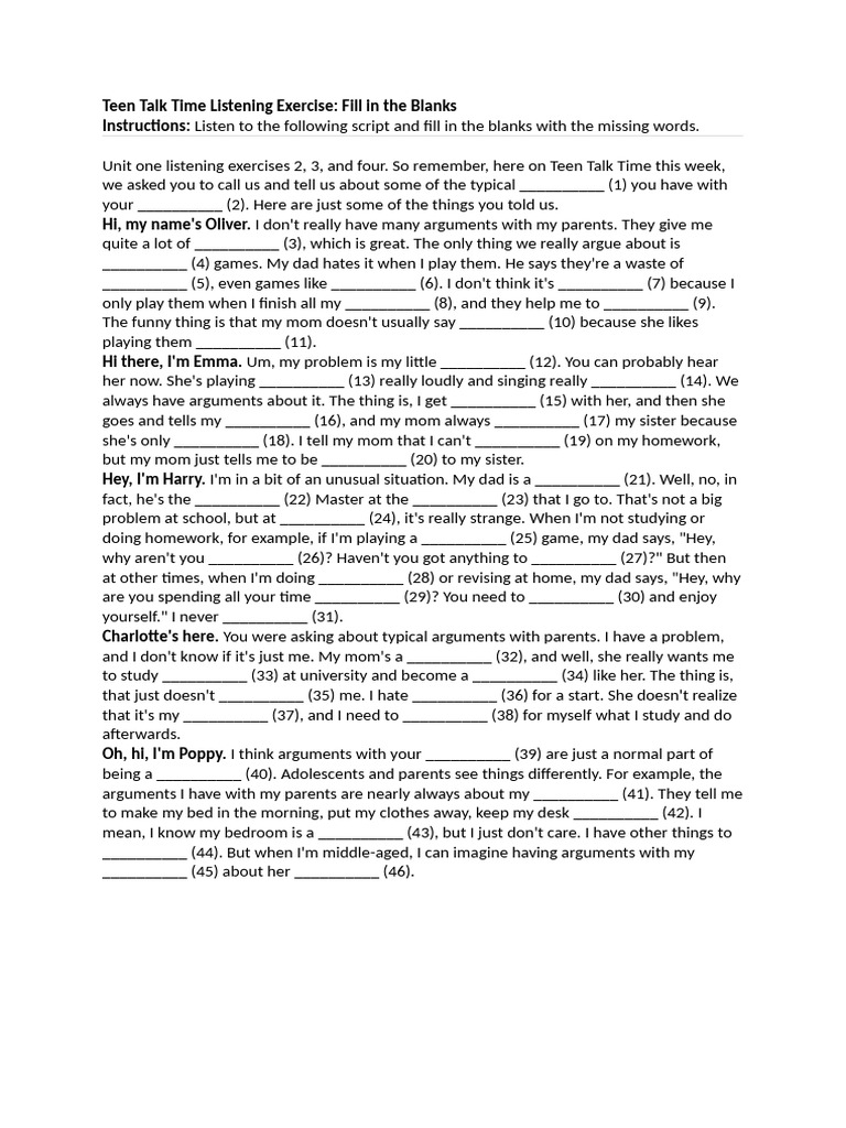Unit 1 Listening Textbook Scripts | PDF