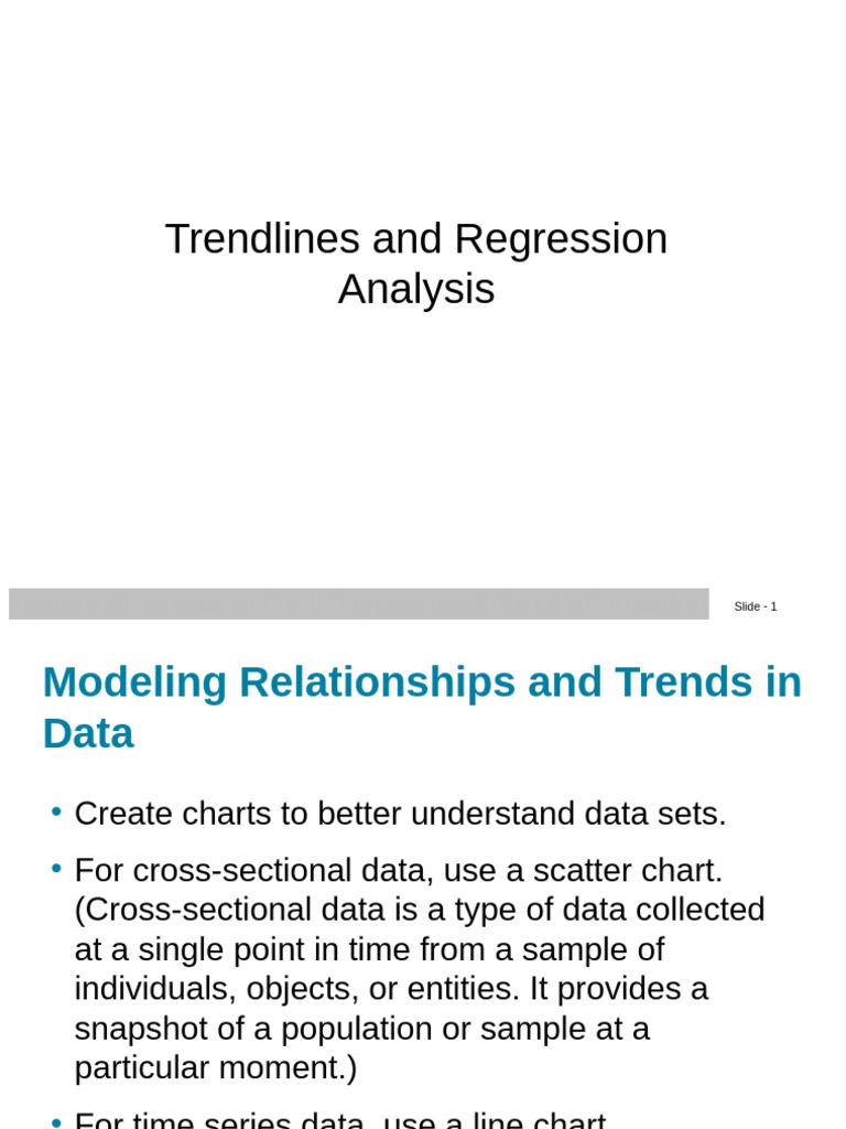 Trendlines and Regression Analysis | PDF | Regression Analysis | Dependent And Independent Variables