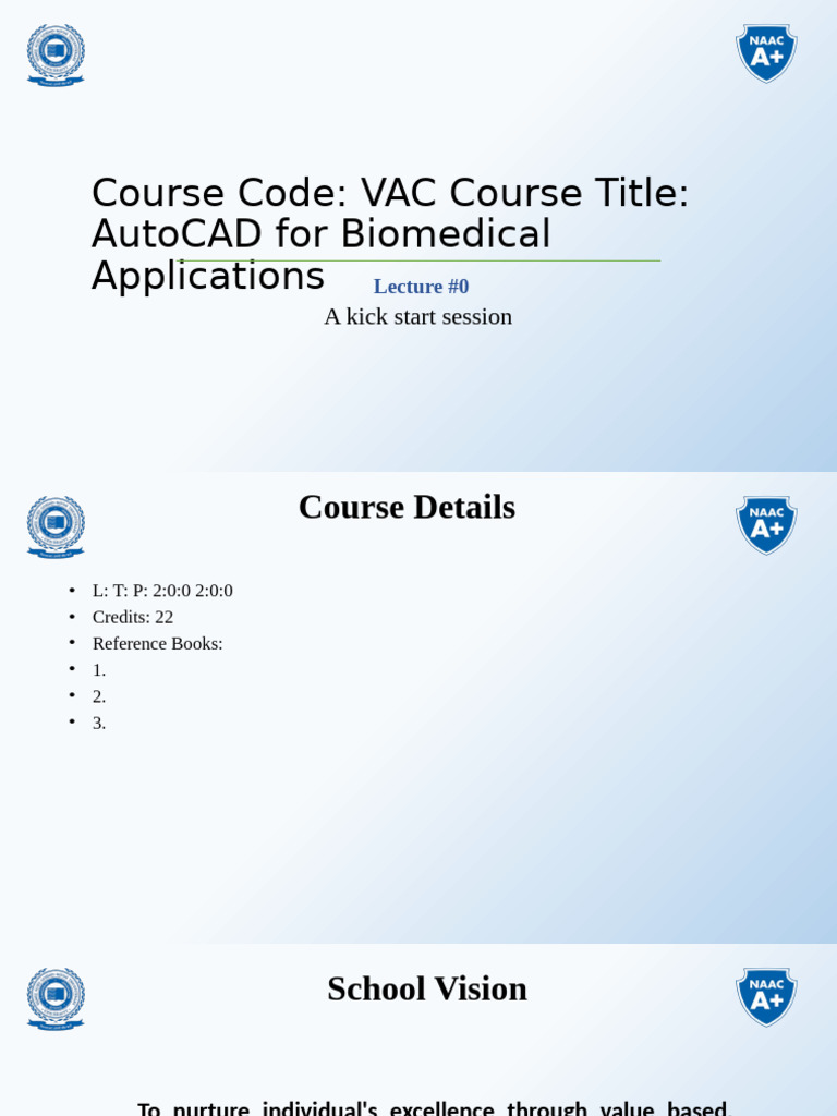 AutoCAD For Biomedical Lecture 0 | PDF | Engineering | Knowledge