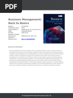 Business Management: Back to Basics | PDF