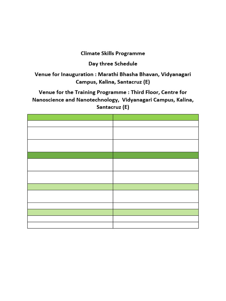 Climate Skills Programme Day 3 | PDF